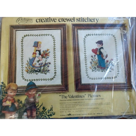 PARAGON | Office | Vintage Paragon Creative Crewel Stitchery Kit The ...